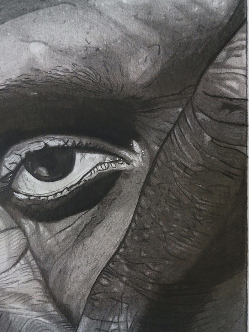 12x18 Graphite "pusha" Art Print - Etsy