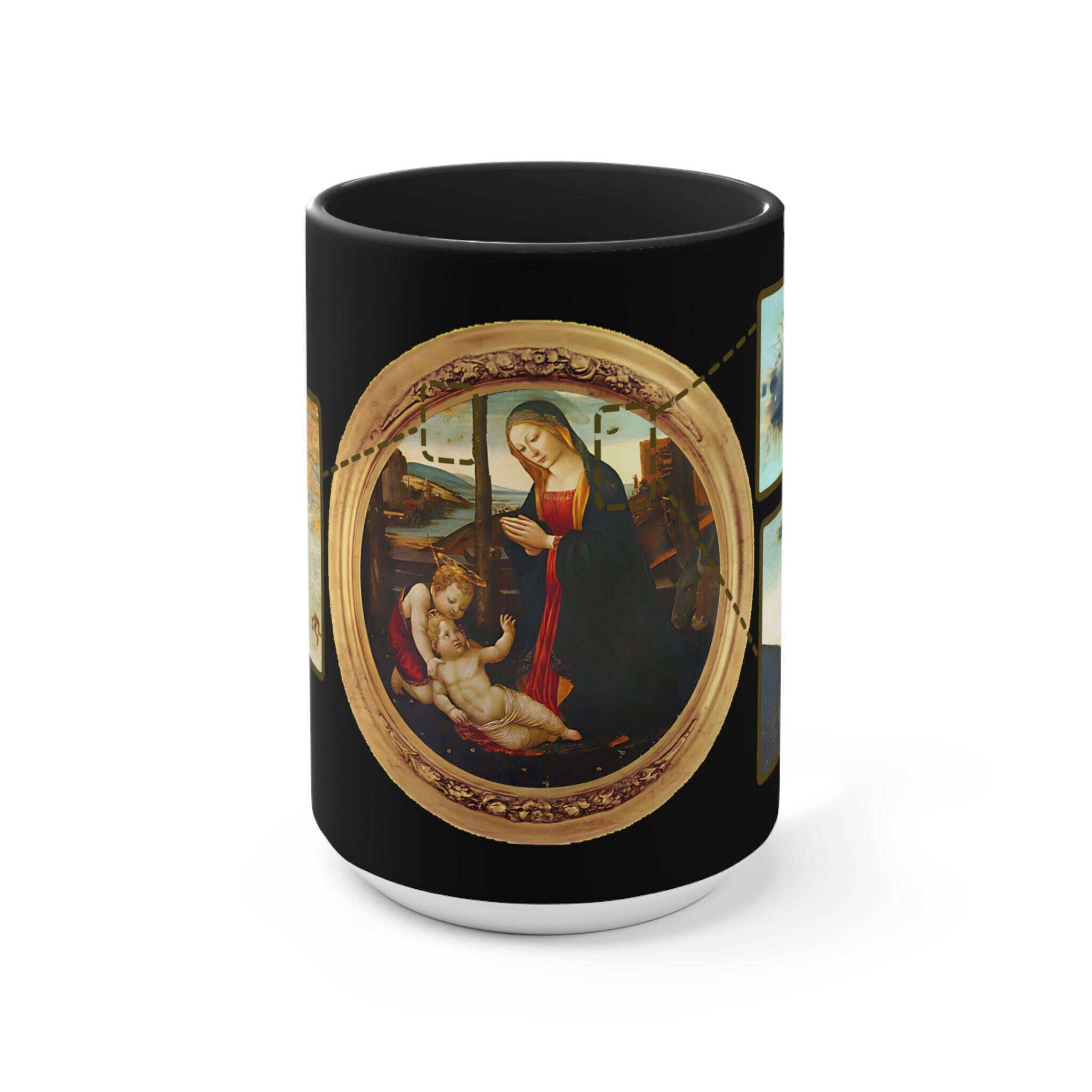 Ufos in the Madonna With Saint Giovannino Coffee Mug Ancient Alien 15th ...