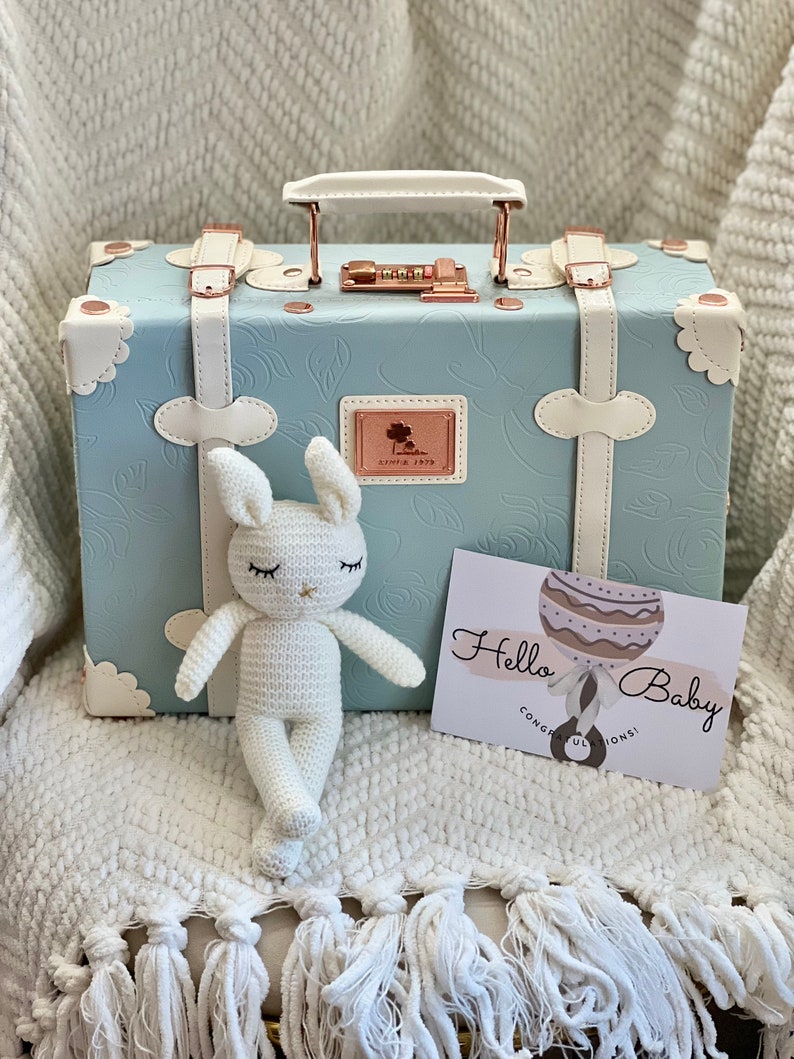 Luxury Blue Trunk With Neutral Baby Gift Set - Etsy