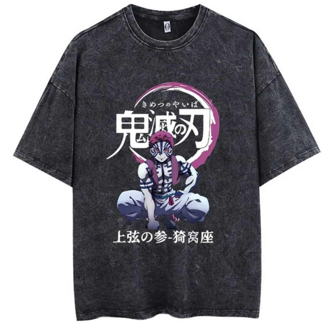 Akaza Shirt Demon Slayer Apparel Anime T-shirt - Etsy