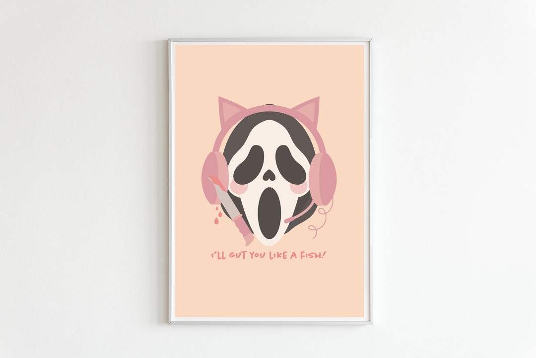 SCREAM Ghostface Gamer Girl Print - Etsy UK