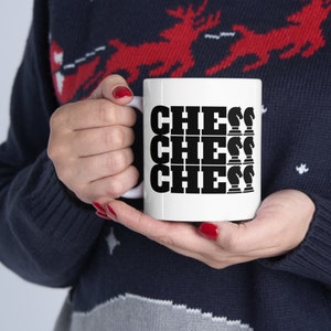 Chess Mug With Figures Inside the Letters, Mug for Chess Lovers, Funny ...