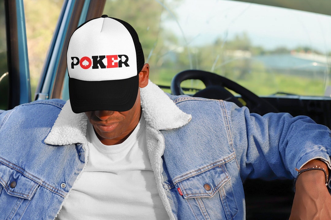 Poker Cap With the Ace of Spades Inside the Letters, Cap Poker Cards ...