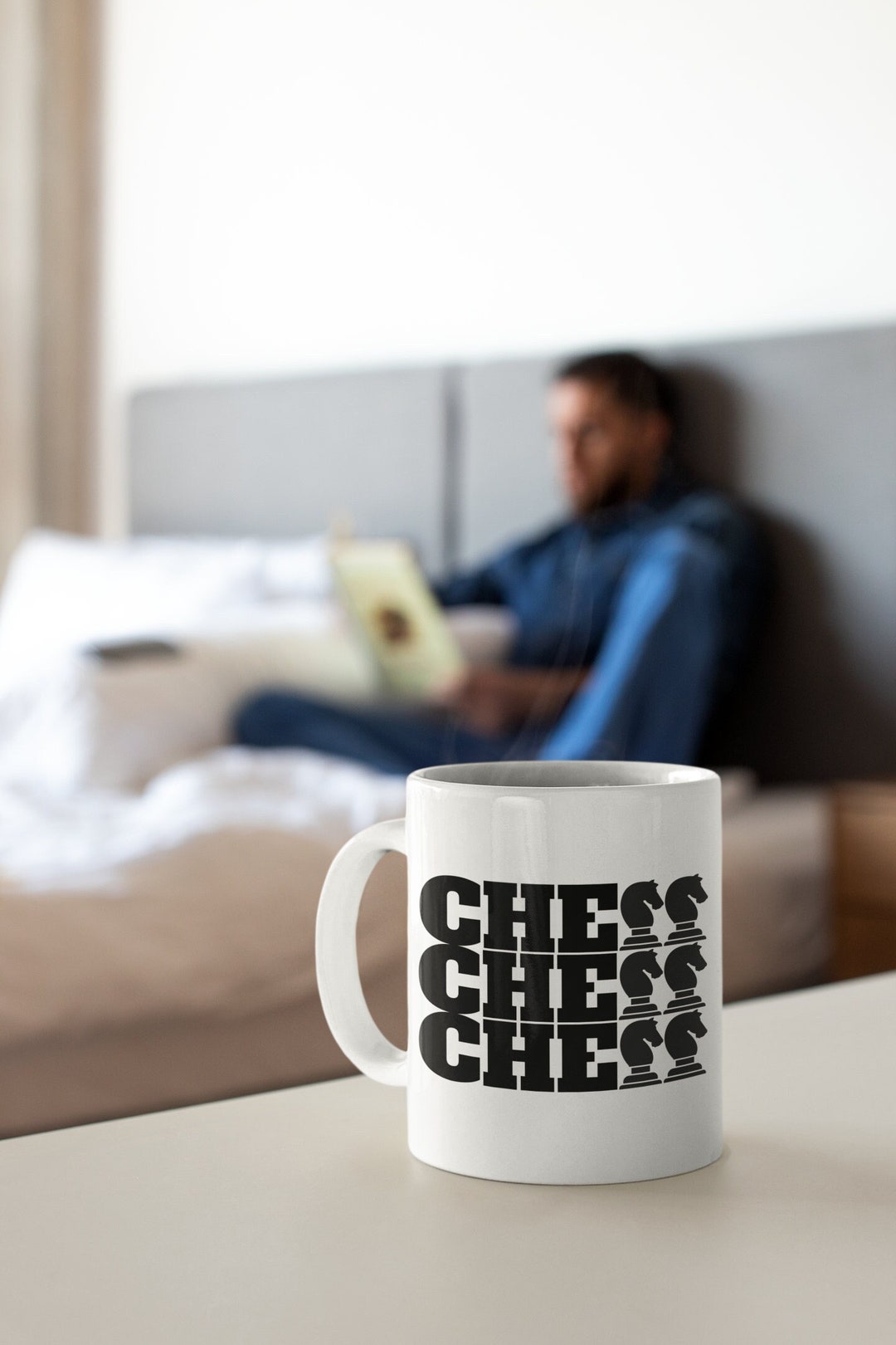 Chess Mug With Figures Inside the Letters, Mug for Chess Lovers, Funny ...