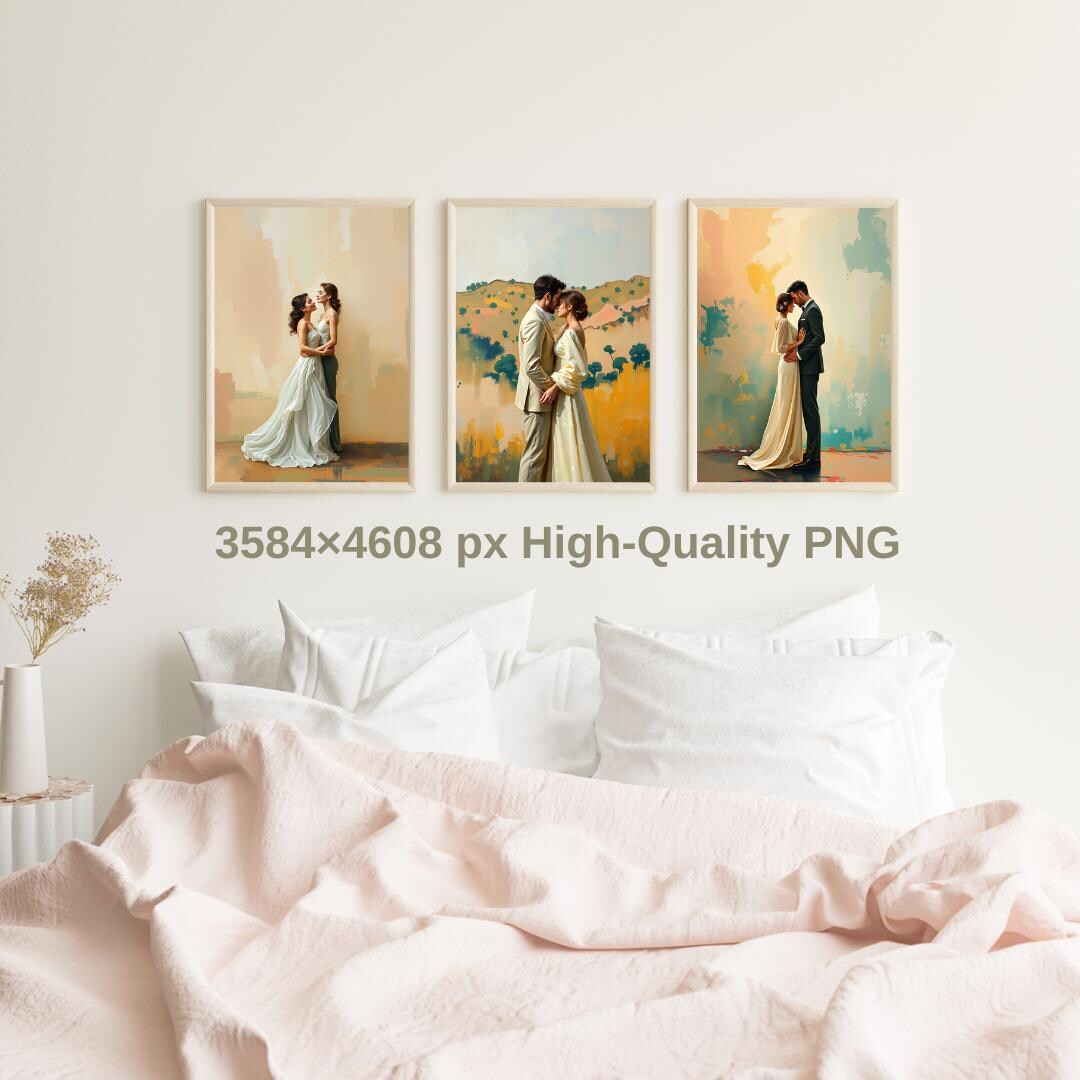 Elegant Couple Wall Art Set of 20 – Romantic Modern Prints | 300 DPI ...