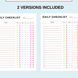 Editable Daily Checklist | Printable Weekly to Do List | Weekly ...