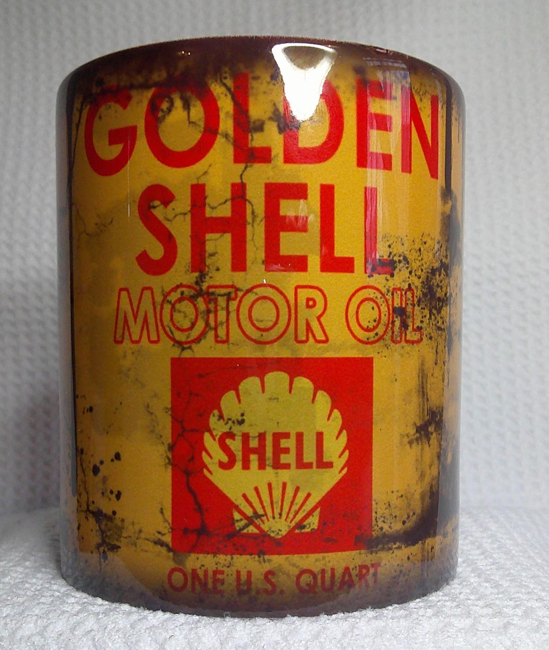 Golden Shell Oil Vintage Style Oil Can Mug - Etsy