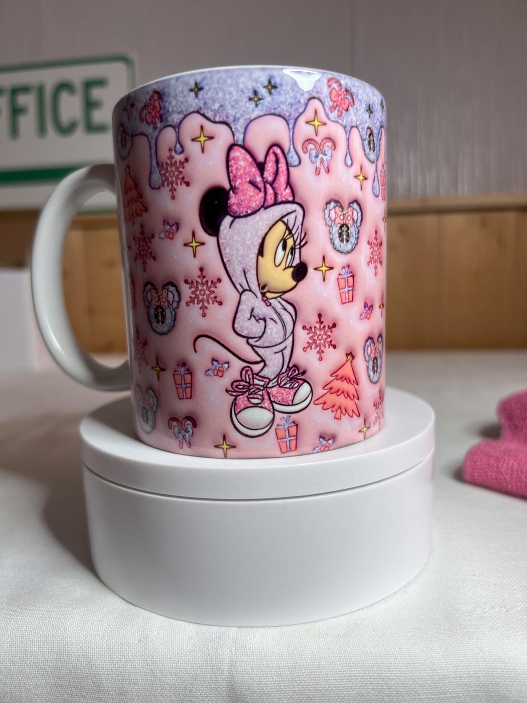 Mini Mouse Style Puffed Effect Mug - Etsy