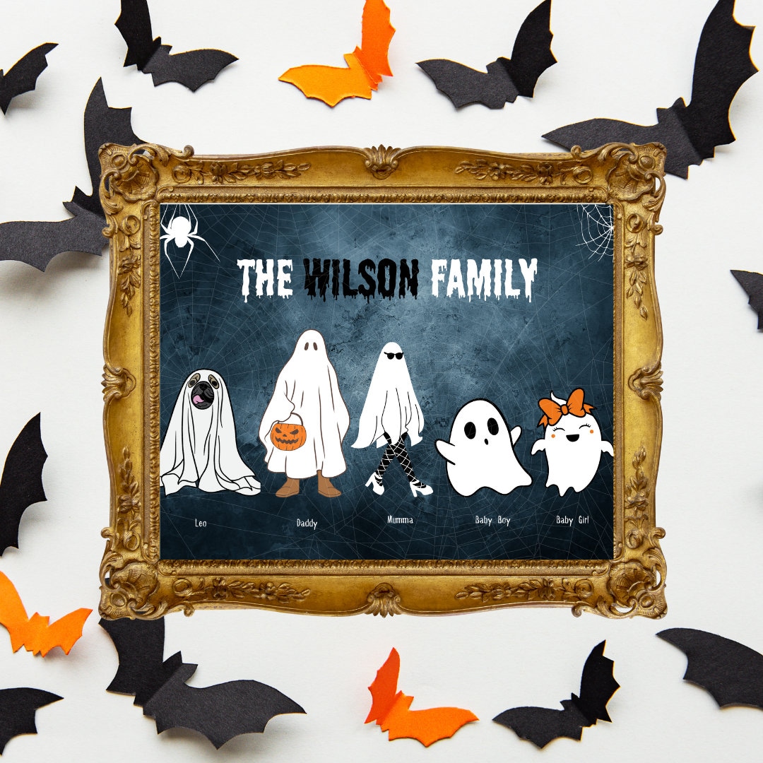PERSONALIZED Ghost Family Ghost Family Sign Printable Ghost - Etsy