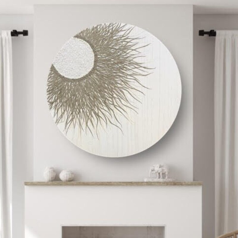 Round Art for Wall - Etsy