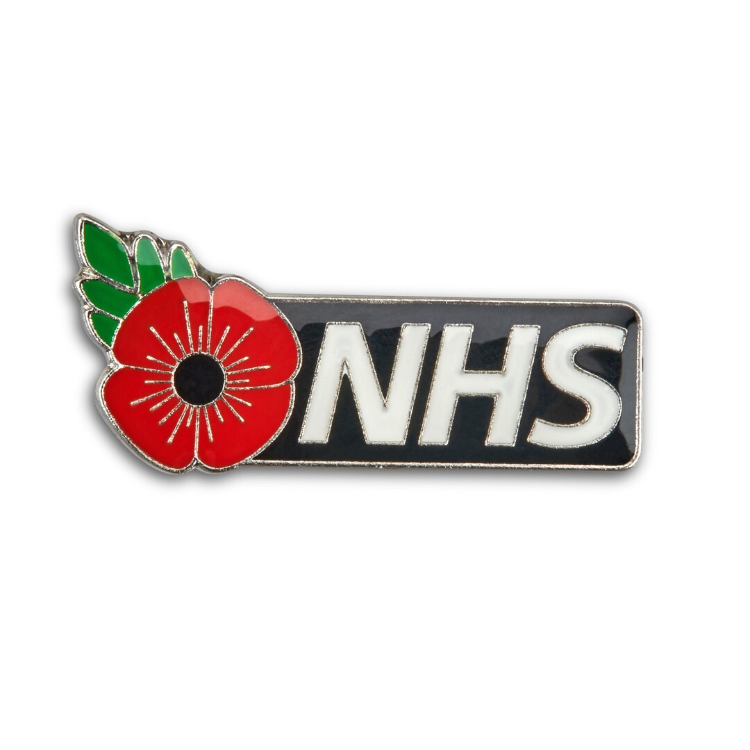 NHS Poppy Pin Badge Black - Etsy UK