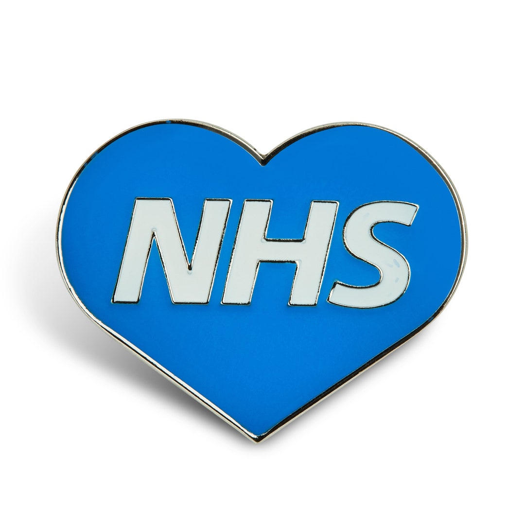 NHS Blue Heart Pin Badge - Etsy UK