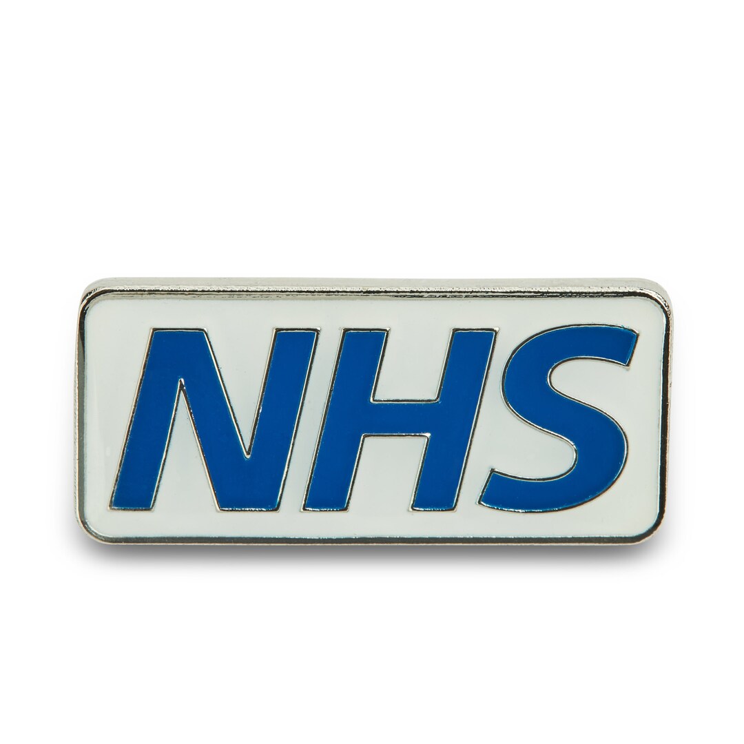 NHS Pin Badge - White - Etsy UK