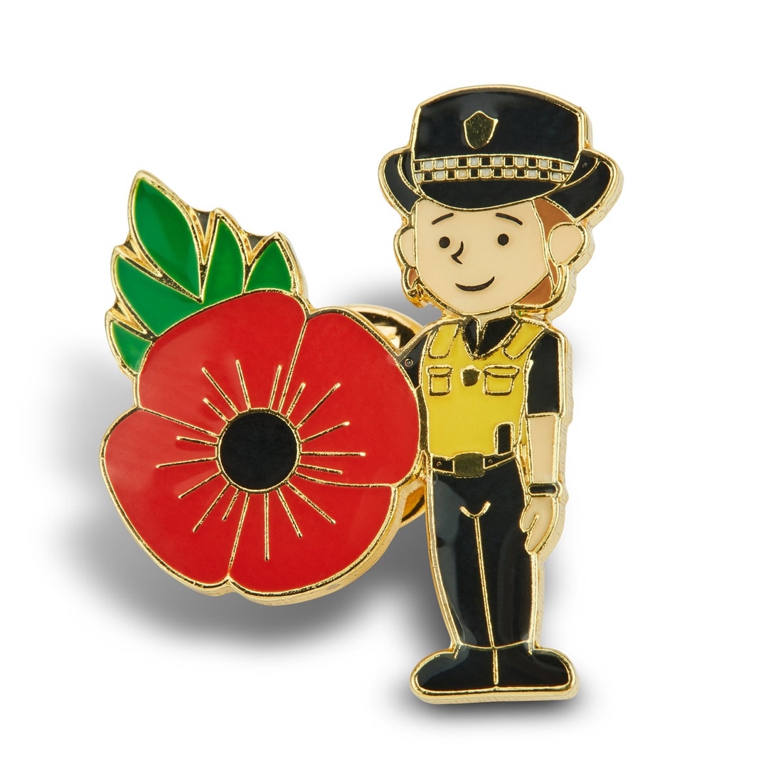 Female Police Officer Poppy Pin Badge - Etsy UK