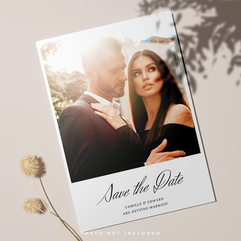 Classic Polaroid Wedding Invitation-calligraphy Invite-modern Save the ...