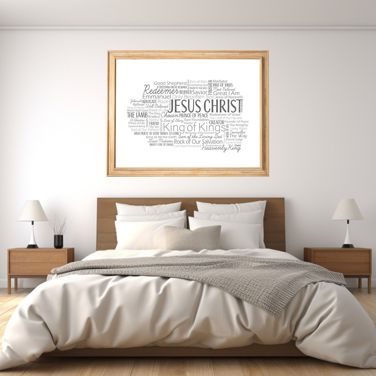 Names of Jesus Christ Word Cloud | Christian Digital Wall Art Instant ...