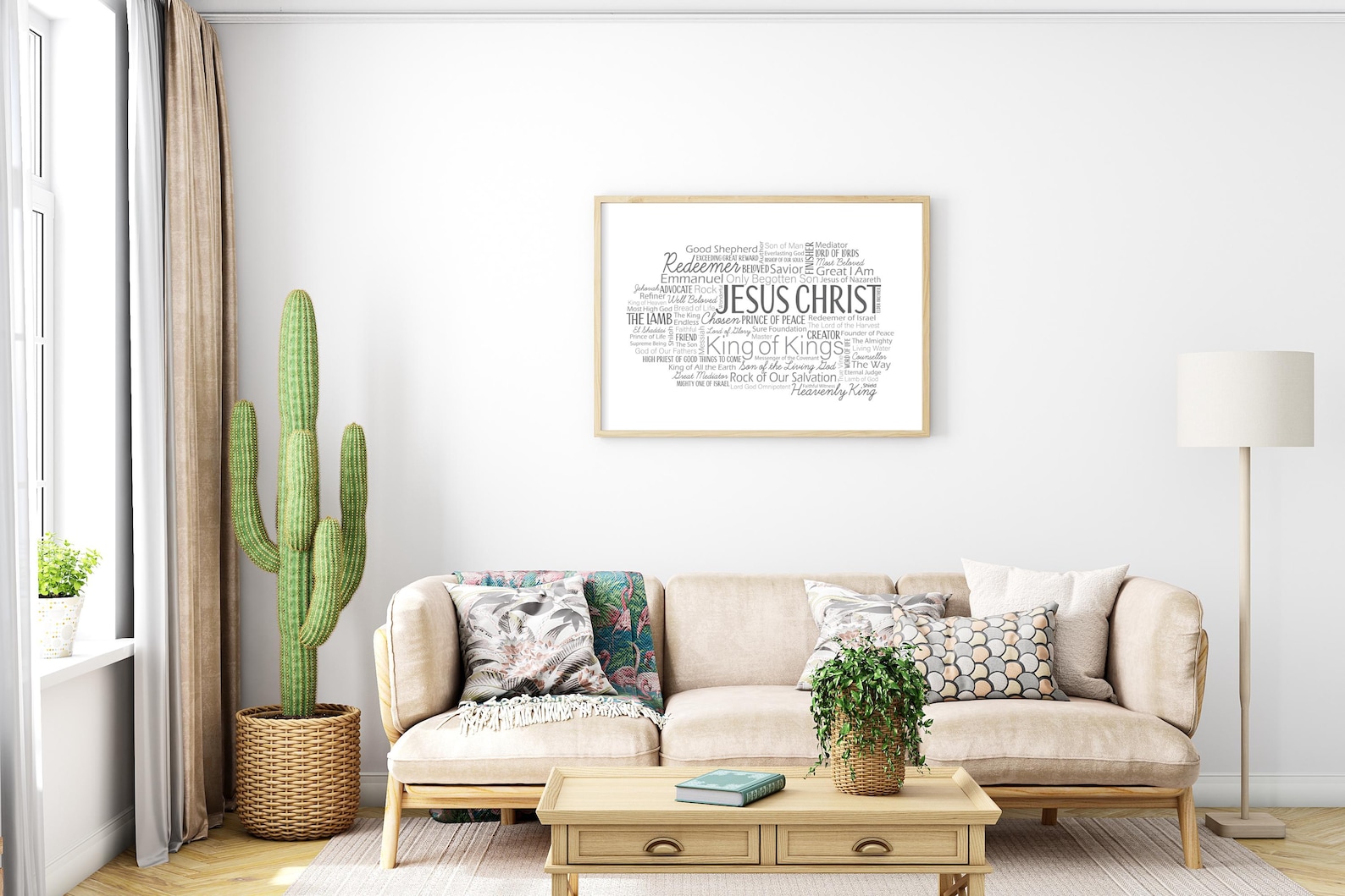 Religious Word Cloud Poster, Names of Jesus Christ Wall Art, Christian ...