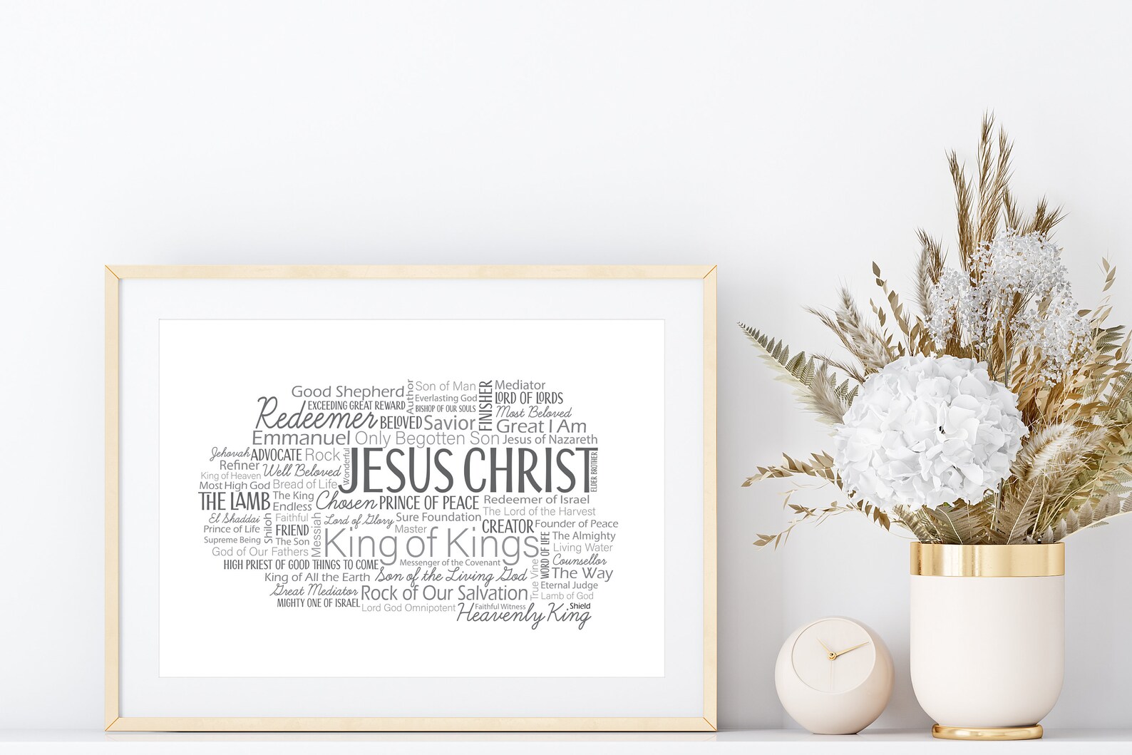Names of Jesus Christ Word Cloud Christian Digital Wall Art Instant ...