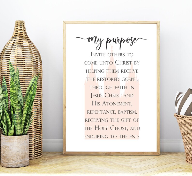 LDS Missionary Purpose Digital Print | Instant Digital Download ...