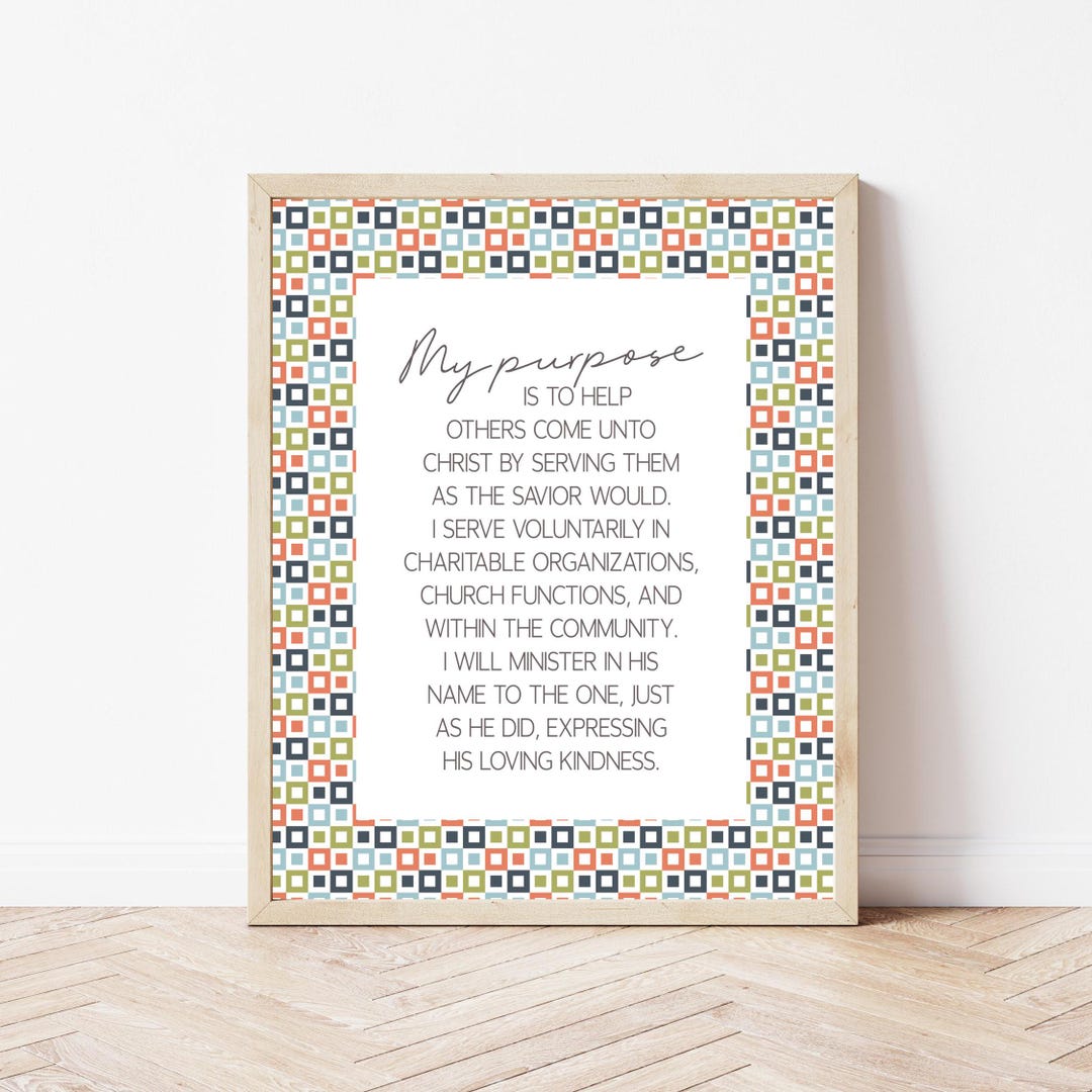 LDS Service Missionary Purpose Wall Art | Digital Download | Latter-day ...