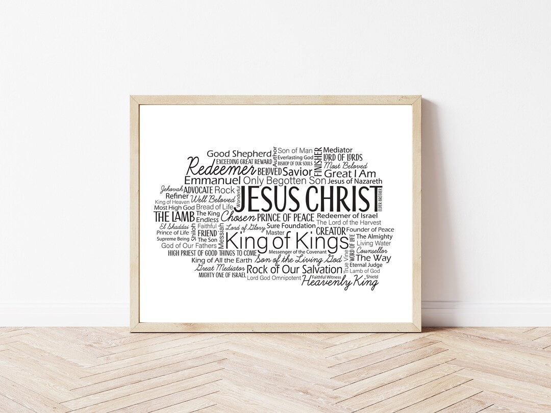 Names of Jesus Christ Word Cloud Christian Digital Wall Art - Etsy