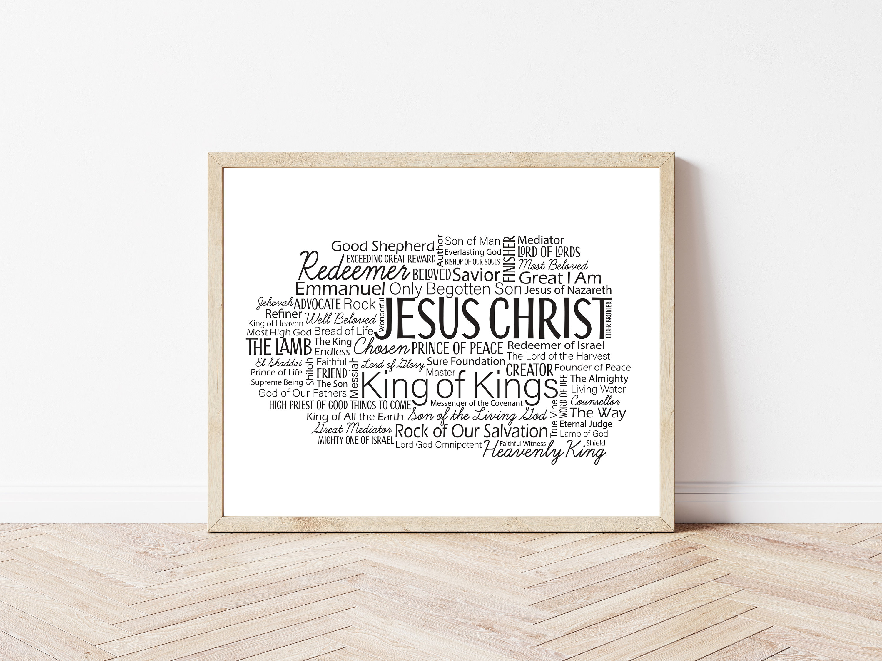 Names of Jesus Christ Word Cloud Christian Digital Wall Art - Etsy