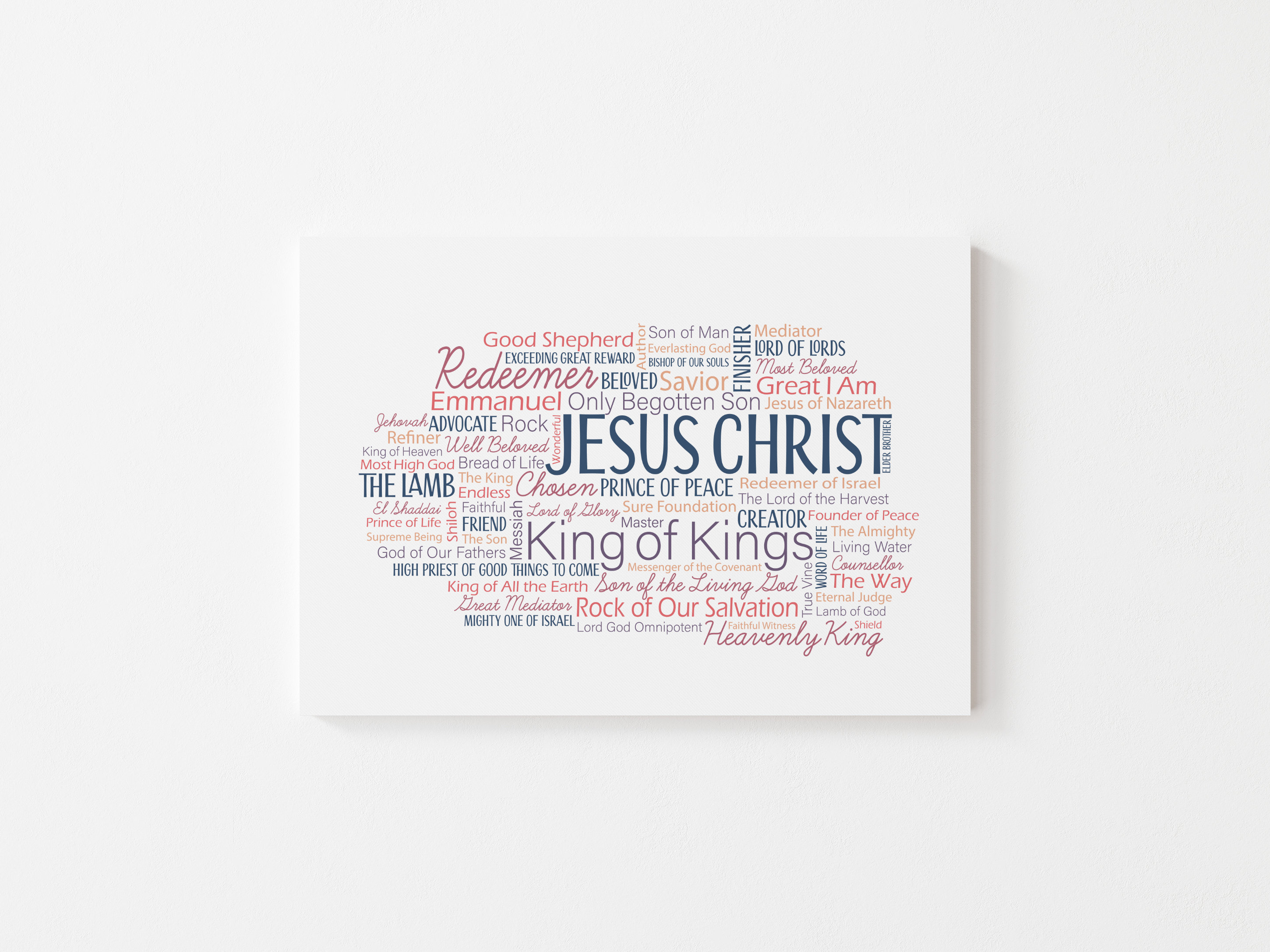 Names of Jesus Word Cloud Boho Christian Digital Wall Art - Etsy