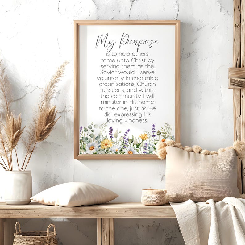 LDS Service Missionary Purpose Wall Art | Digital Download | Latter-day ...