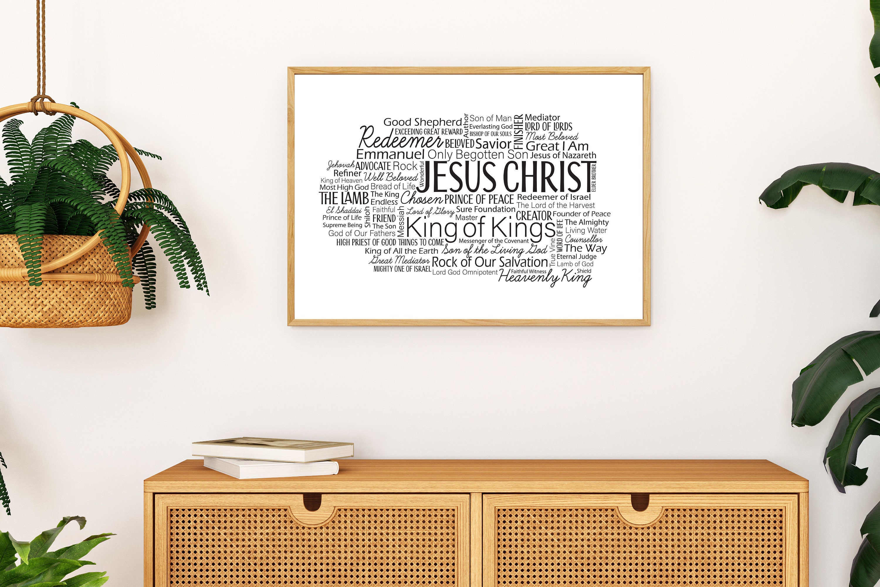 Names of Jesus Christ Word Cloud Christian Digital Wall Art - Etsy