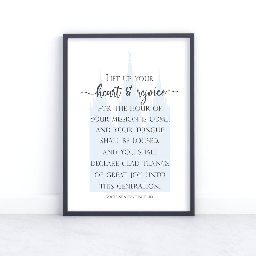 LDS Missionary Encouragement Scripture Digital Print | Home MTC | Hour ...