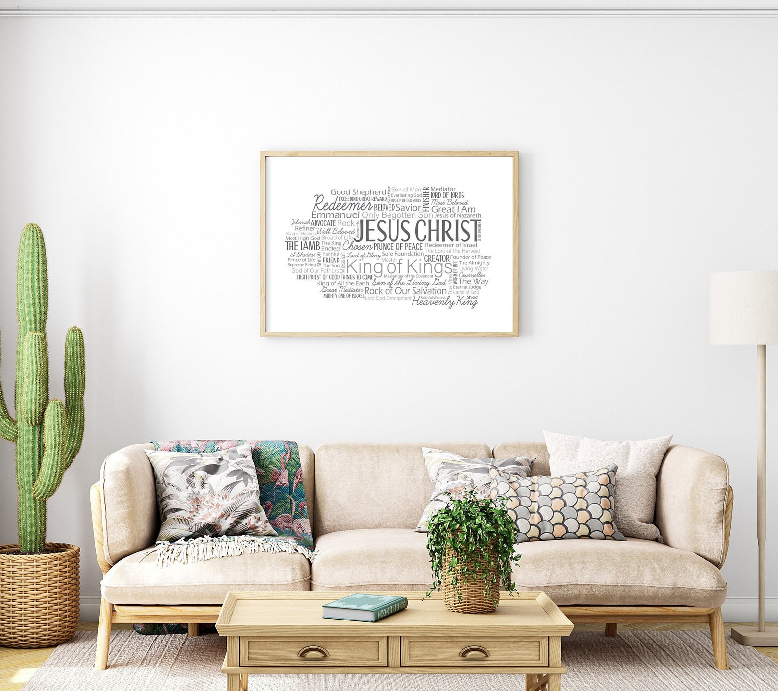 Names of Jesus Christ Word Cloud | Christian Digital Wall Art Instant ...