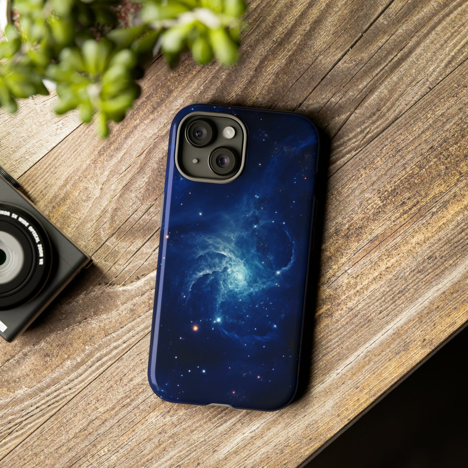 Blue Nebula Cluster Tough Space Phone Case for Apple Iphone, Google ...