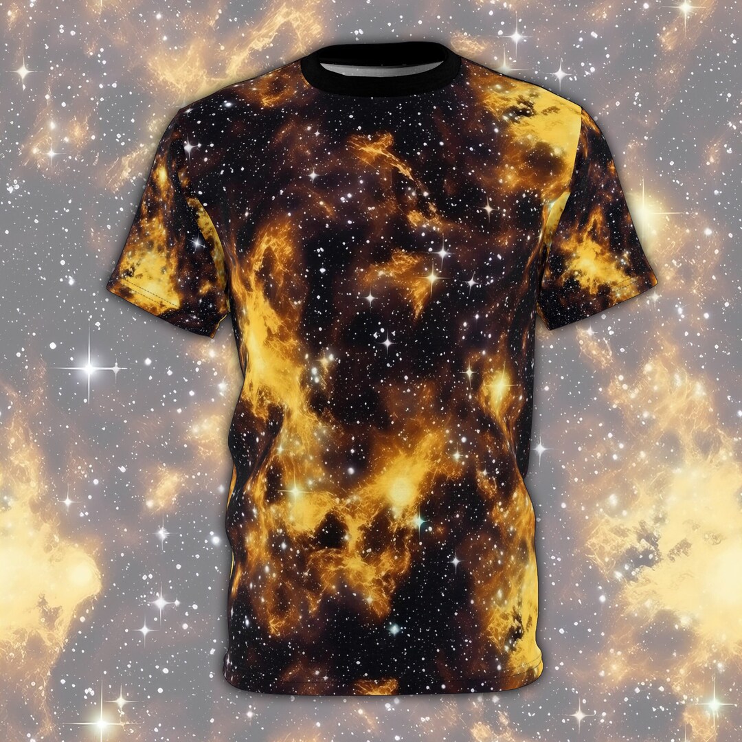 Amber Stars Unisex T-shirt - Space Galaxy Interstellar Cosmos Shirt for ...