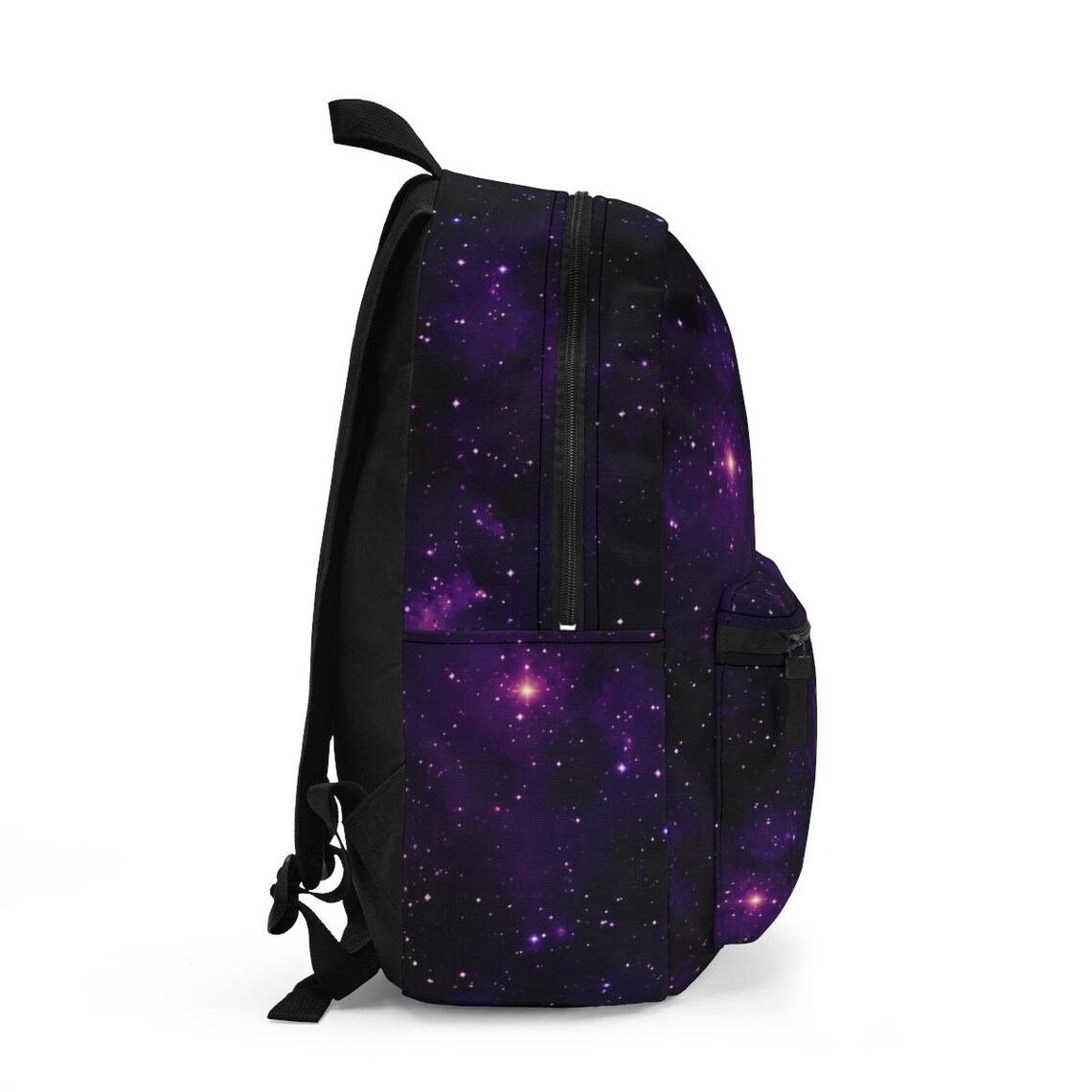 Dark Purple Space Backpack - School Backpack, Blank Name Tag Sewn ...