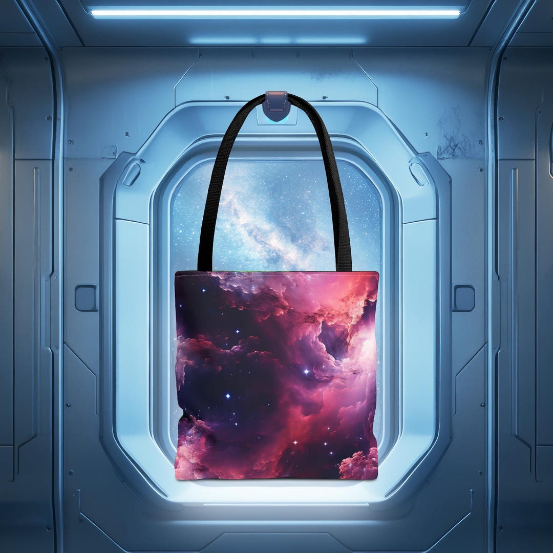 Celestial Cloudscape Tote Bag - Space Theme Carryall, Galaxy Print ...
