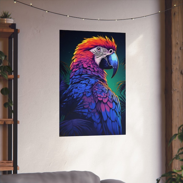 Macaw Poster - Etsy