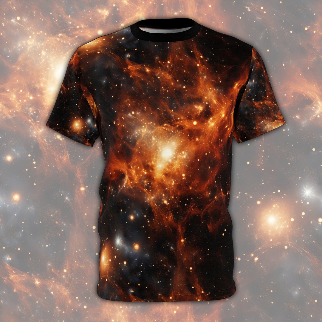 Orange Nebulae Unisex T-shirt - Space Galaxy Interstellar Cosmos Shirt ...