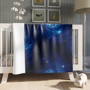 Blue Nebula Cluster Throw Blanket 50 X 60 100% Polyester anti-pilling ...