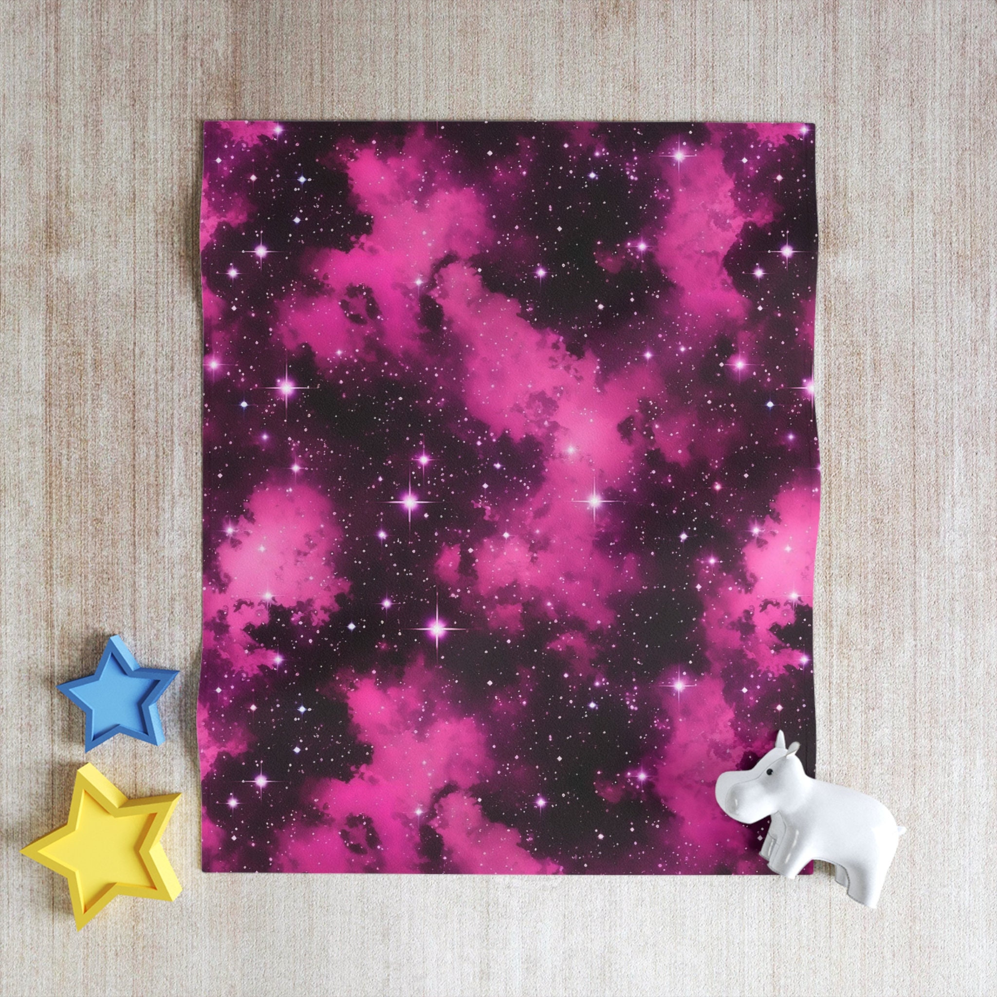 Pink Starscape Throw Blanket 50 X 60 100% Polyester anti-pilling Finish ...