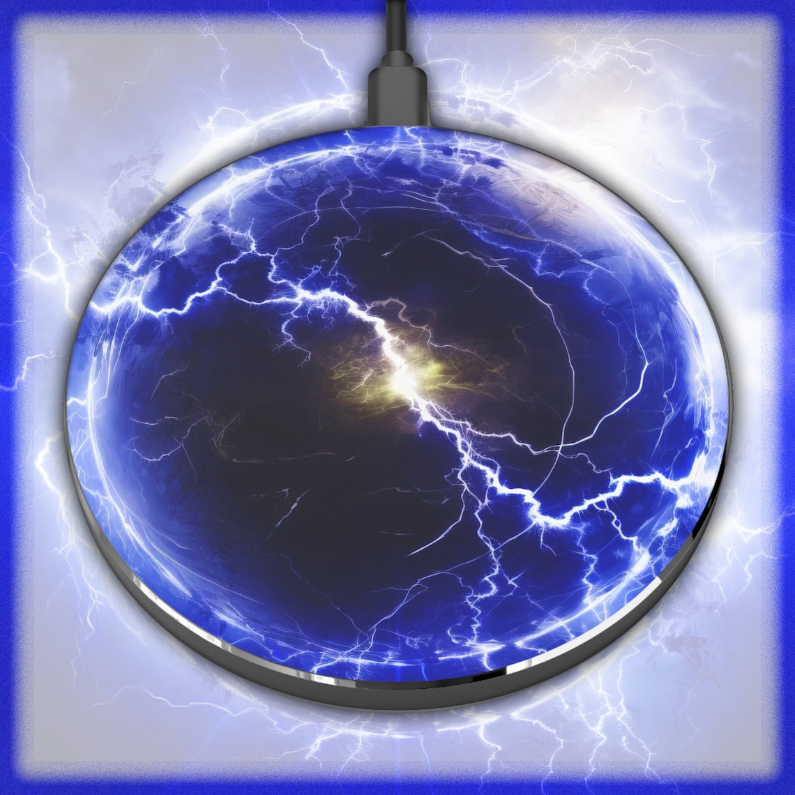 Lightning Bolt Wireless Charger Compatible With iPhone and Android ...