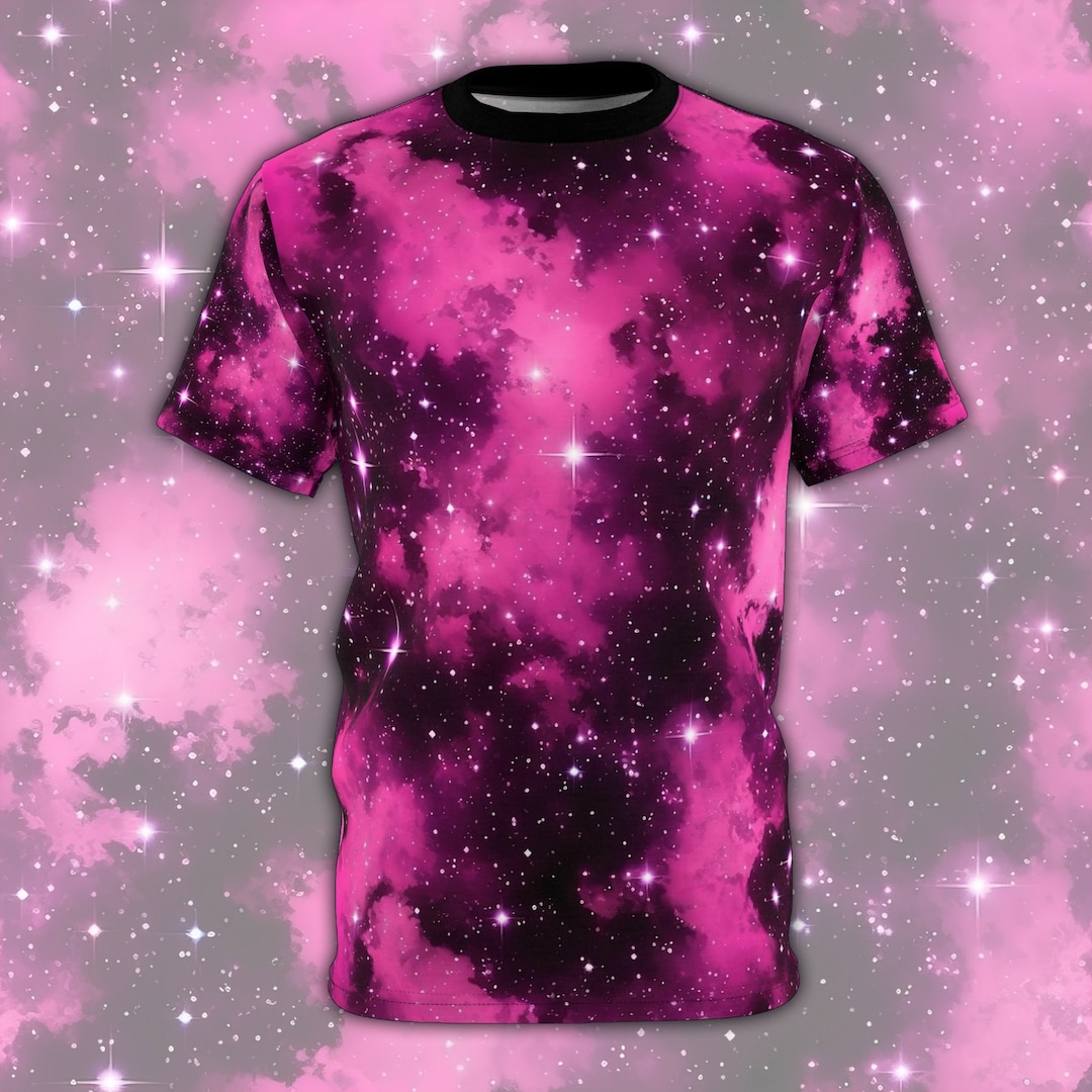 Pink Starscape Unisex T-shirt - Space Galaxy Interstellar Cosmos Shirt ...
