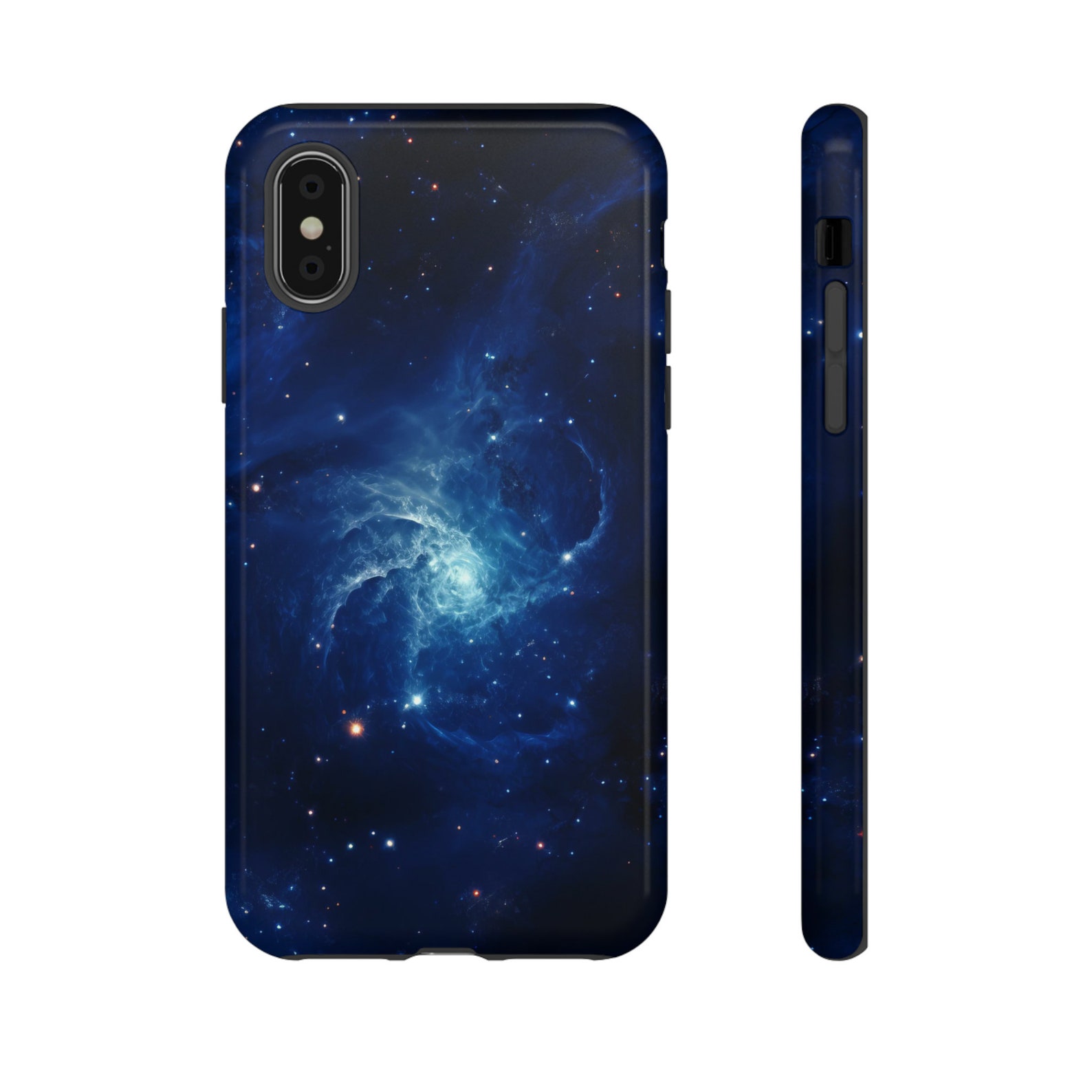 Blue Nebula Cluster Tough Space Phone Case for Apple Iphone, Google ...