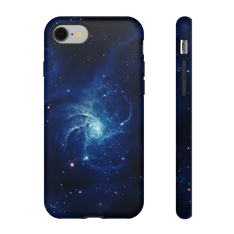 Blue Nebula Cluster Tough Space Phone Case for Apple Iphone, Google ...