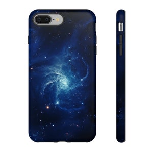 Blue Nebula Cluster Tough Space Phone Case for Apple Iphone, Google ...
