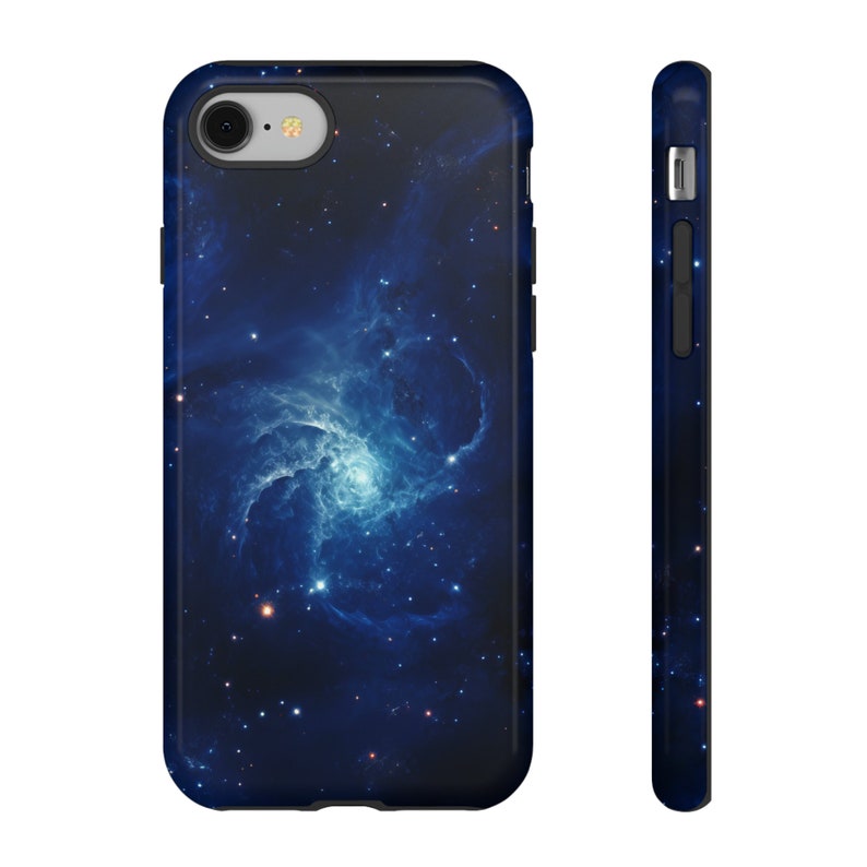 Blue Nebula Cluster Tough Space Phone Case for Apple Iphone, Google ...