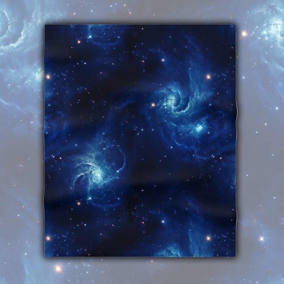 Blue Nebula Cluster Throw Blanket 50 X 60 100% Polyester anti-pilling ...