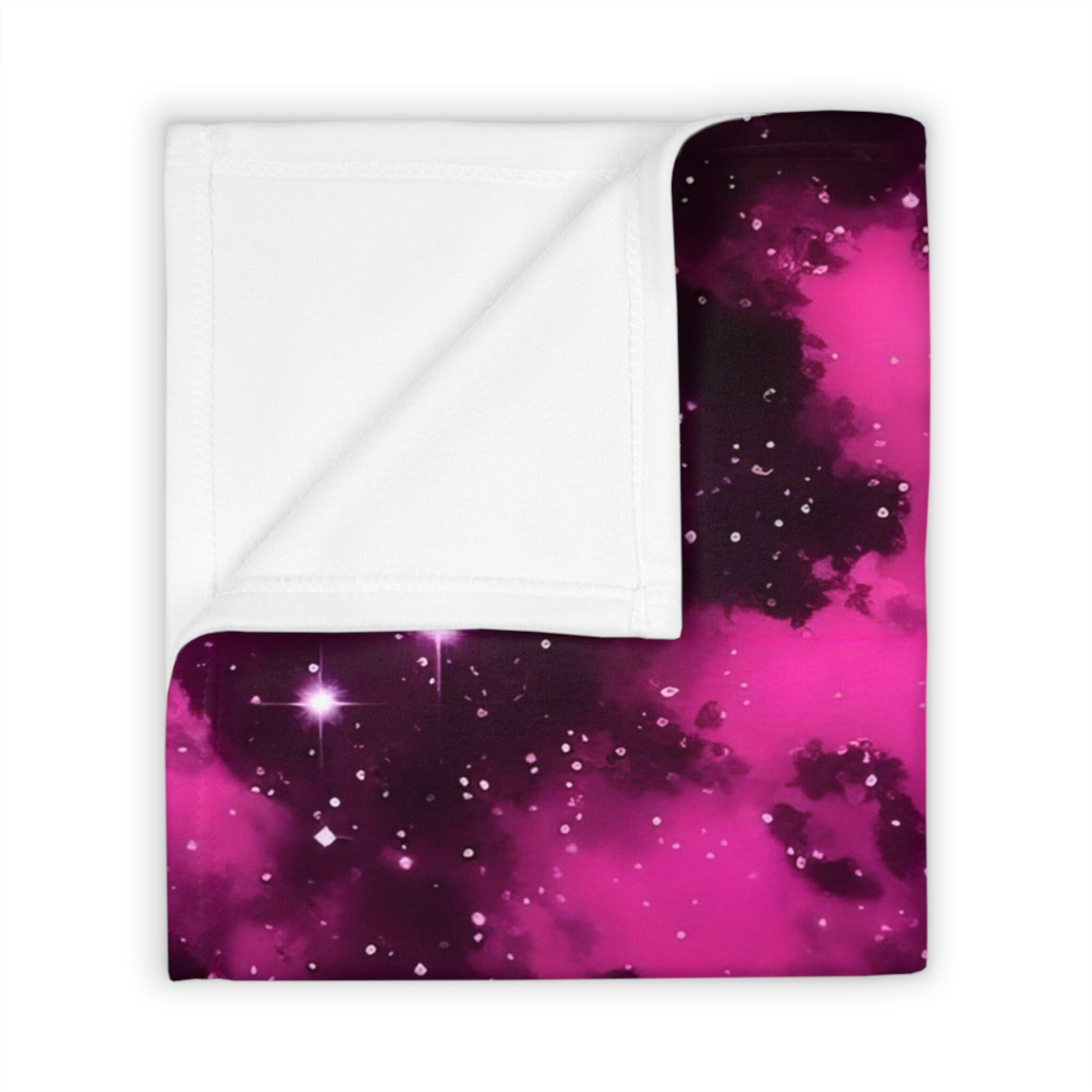 Pink Starscape Throw Blanket 50 X 60 100% Polyester anti-pilling Finish ...
