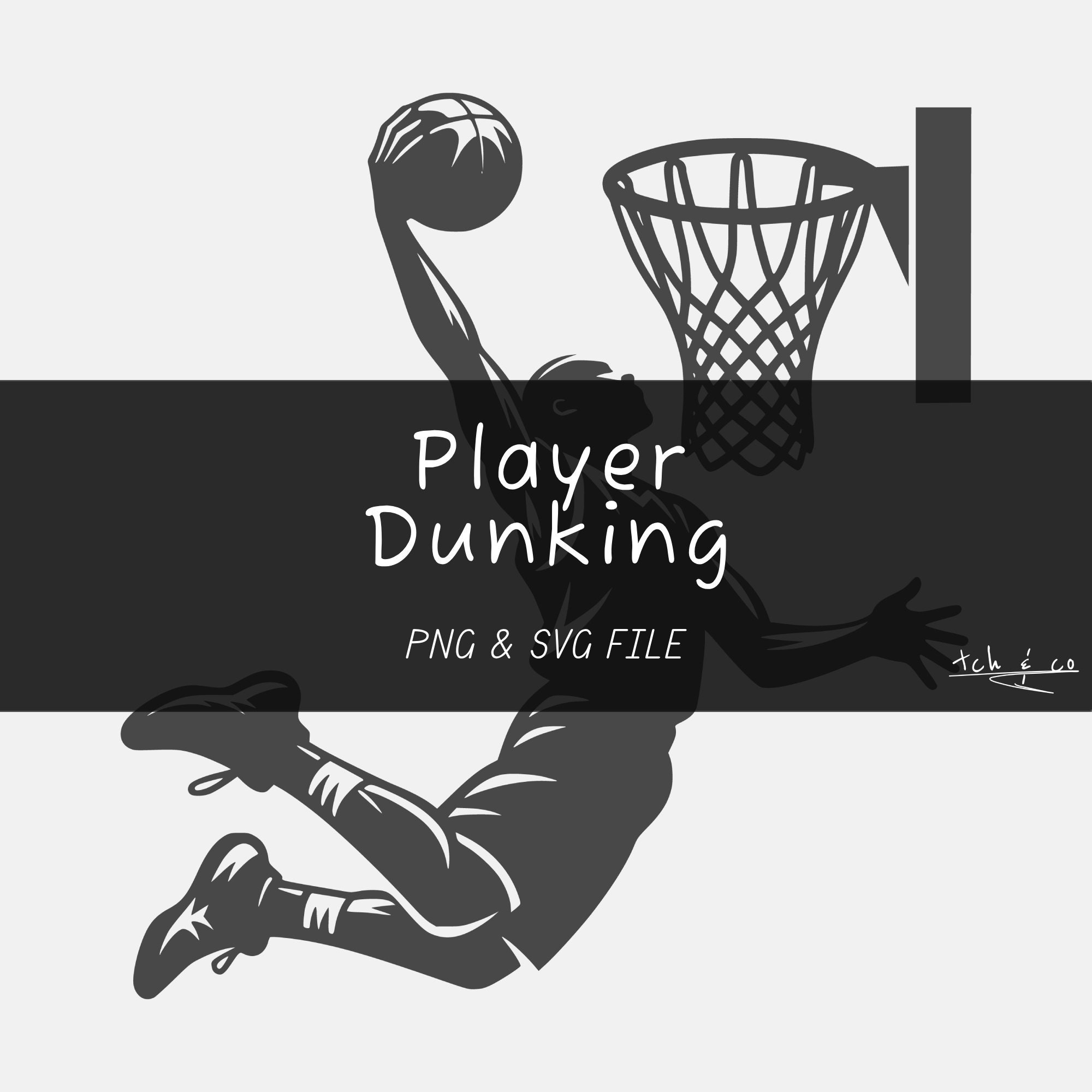 Basketball SVG Printable Svg Basketball Player Dunking Svg for Cricut ...