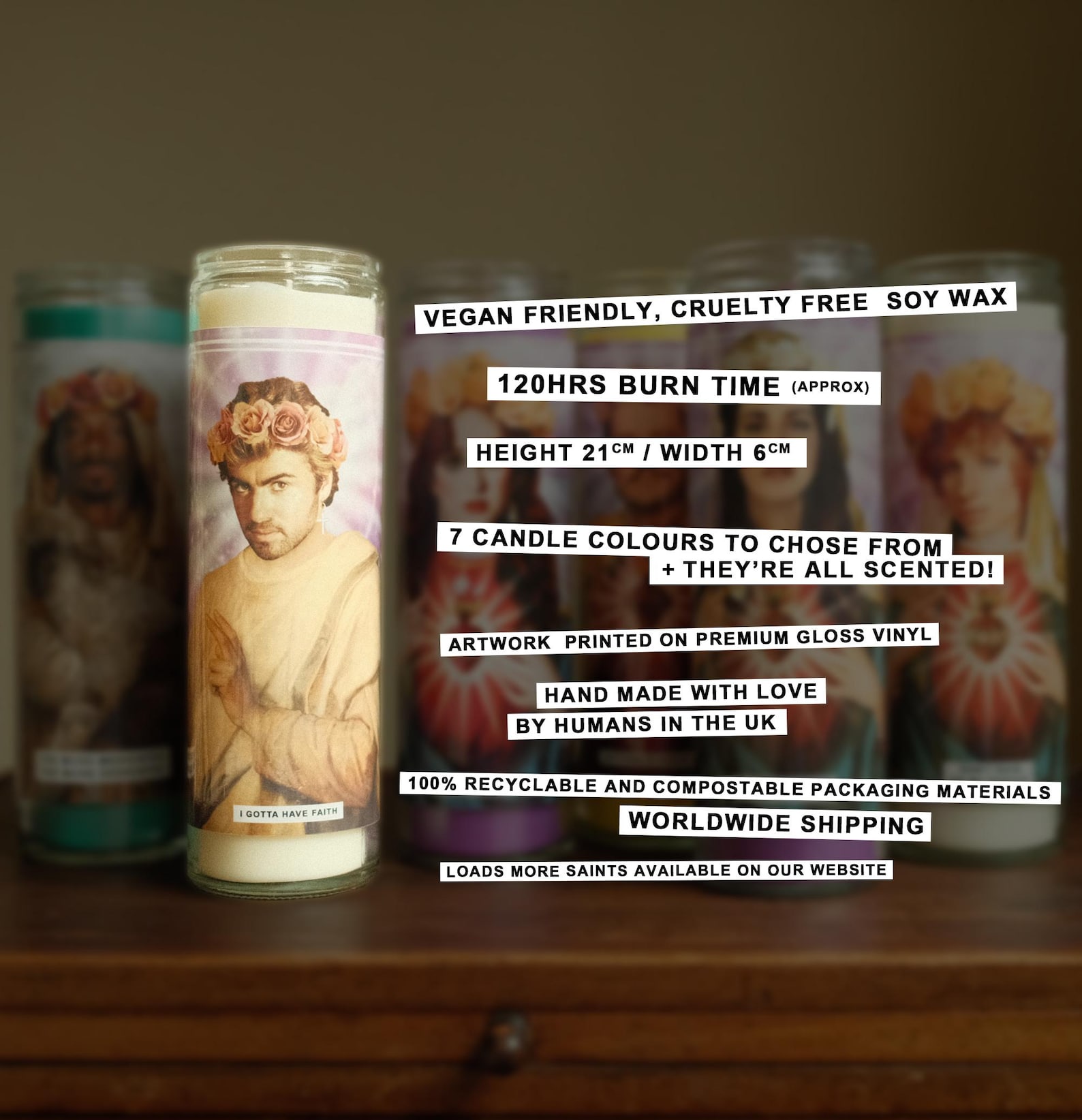 Saint Evan Peters Prayer Candle: Scented Vegan Soy Wax, Handmade - Etsy