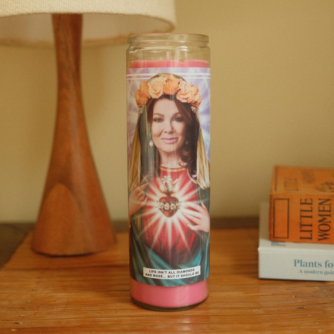 Saint Lisa Vanderpump Prayer Candle: Scented Vegan Soy Wax, 120hr Burn ...